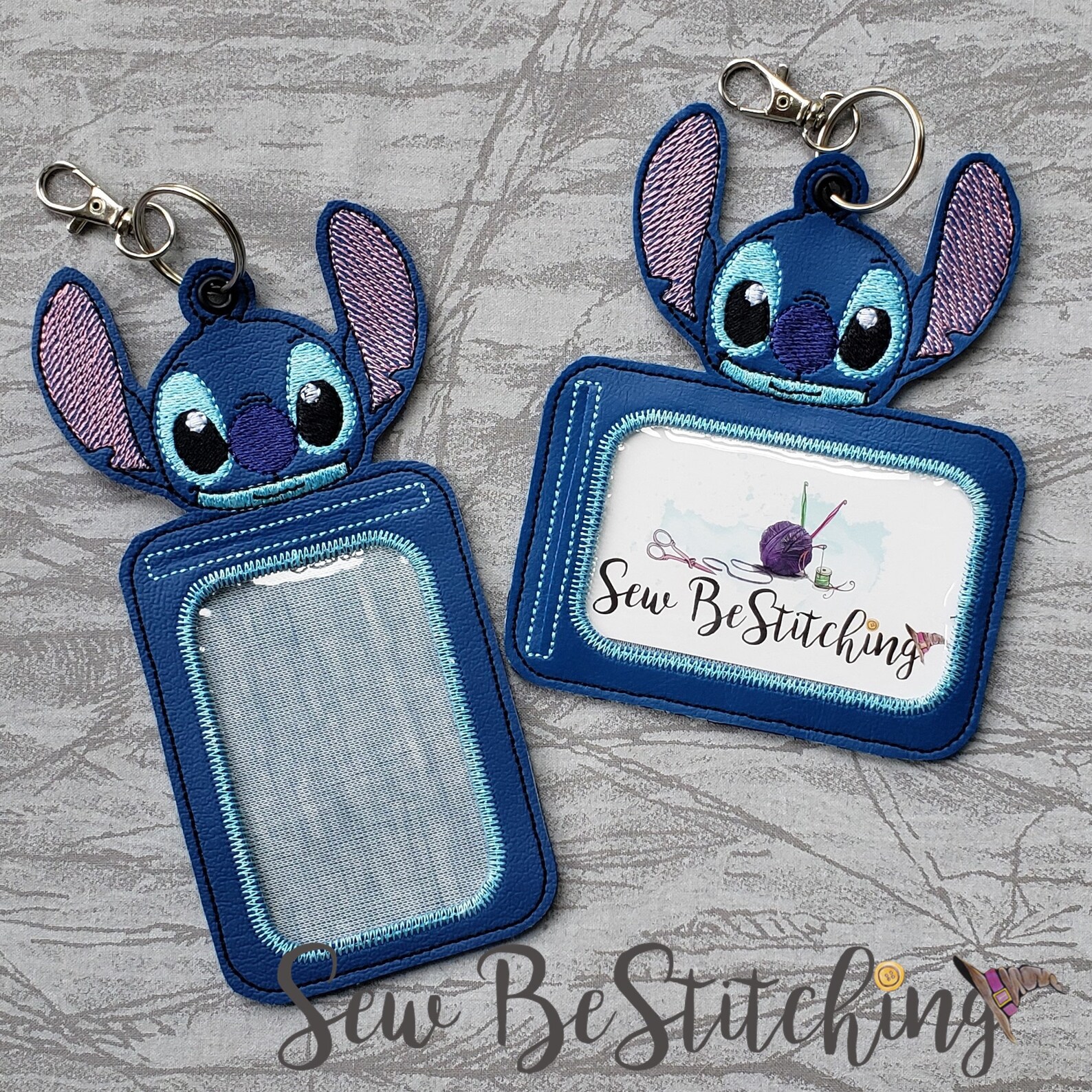 Stitch ID Badge Holder Blue Alien Magic World Land - Etsy