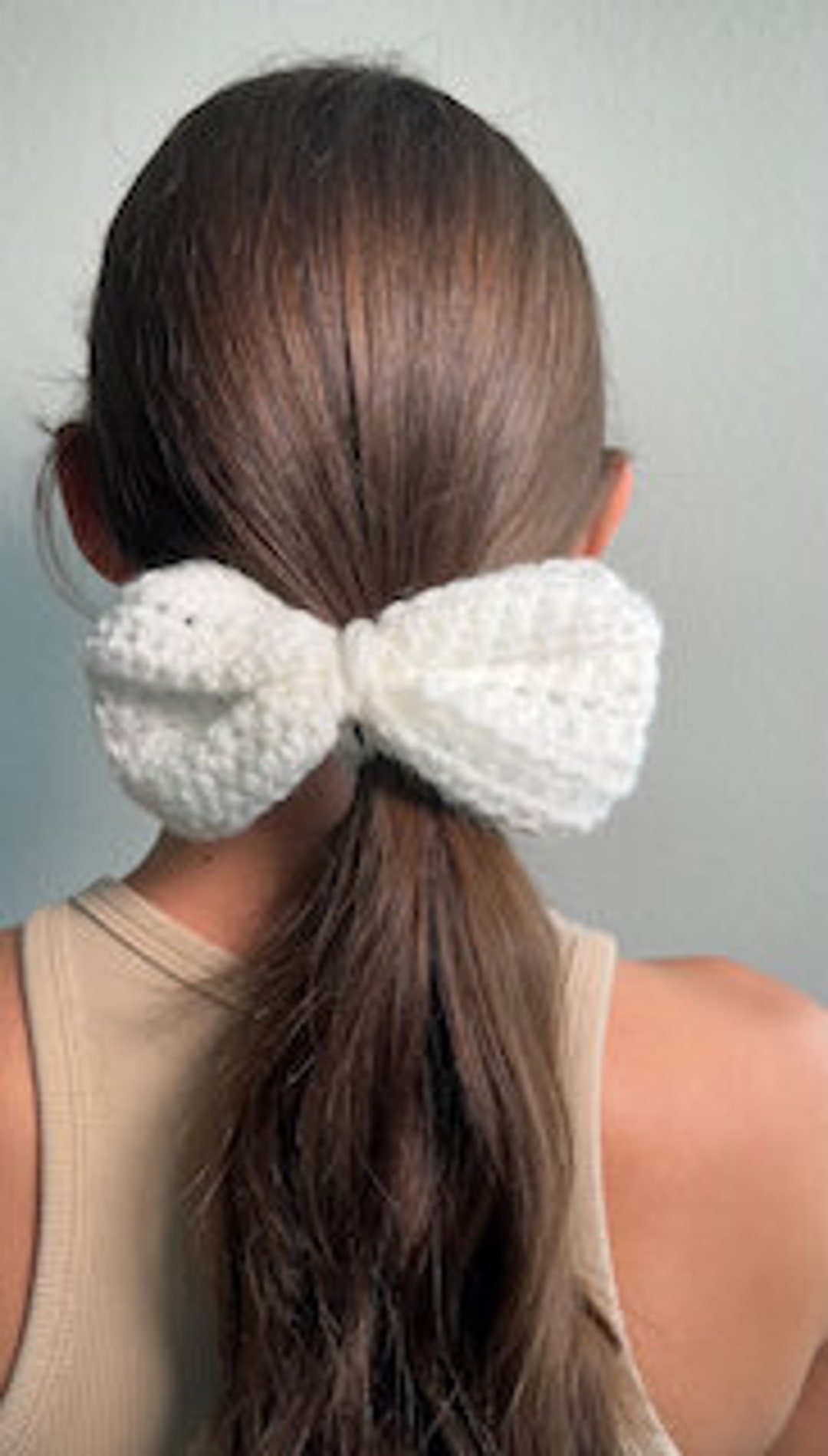 Crochet Bow Scrunchie Pattern: Easy Hair Accessory (PDF Download) - Etsy