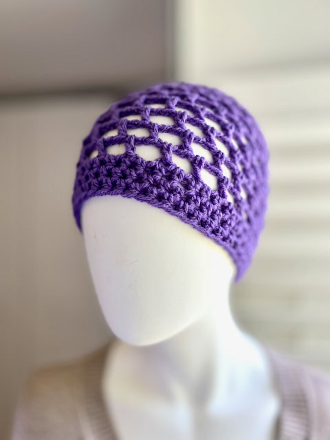 Crochet Pattern Pretty Lace Beanie Pdf Digital Download - Etsy
