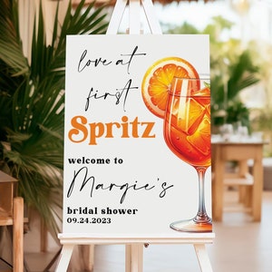 Love at First Spritz Acrylic Welcome Sign, Love at First Spritz Sign ...