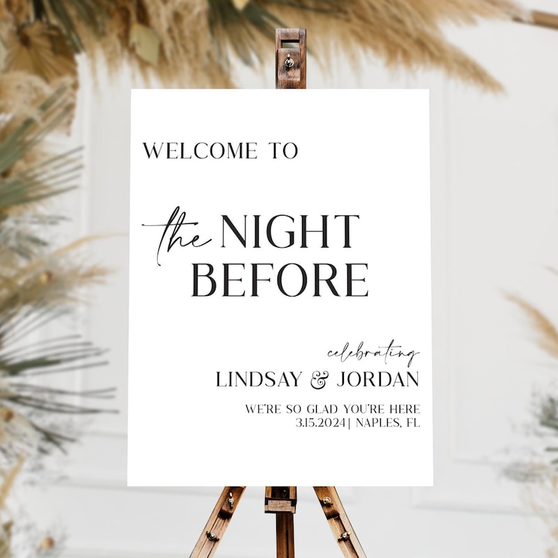 The Night Before Sign - Etsy