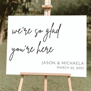 We're so Glad You're Here Acrylic Sign, We're so Glad You're Here Sign ...