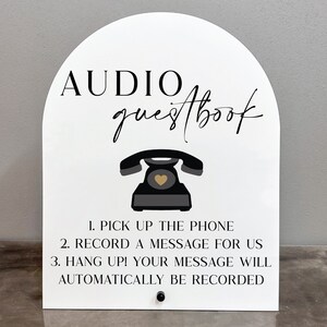 Audio Guestbook Acrylic Sign | Audio Guestbook Sign | Guestbook Sign ...