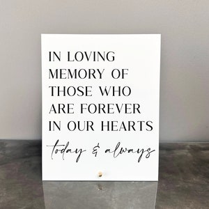 In Loving Memory Sign | in Loving Memory of Those Who Are Forever in ...
