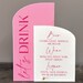 Pink Wedding Arch Bar Sign | Drinks Sign | Custom Acrylic Bar Menu Sign ...