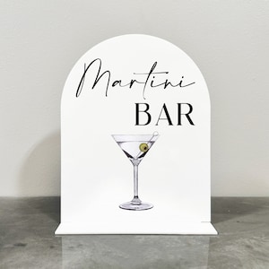 Martini Bar Acrylic Sign, Martini Bar Sign, Martini Bar Wedding Sign ...