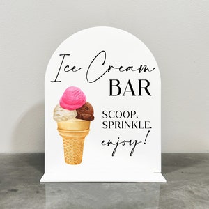 Ice Cream Bar Acrylic Sign Ice Cream Bar Sign Ice Cream Bar Arch Sign ...
