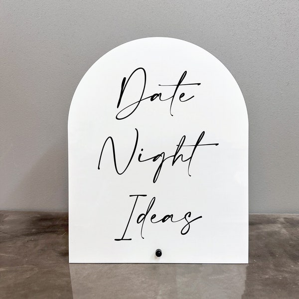Date Night Ideas Sign - Etsy