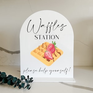 Waffle Station Sign Waffle Station Acrylic Waffle Station Sign Waffle ...