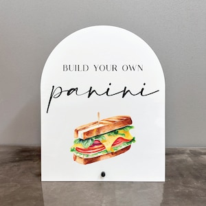 Build Your Own Panini Acrylic Sign, Build Your Own Panini Sign, Food ...