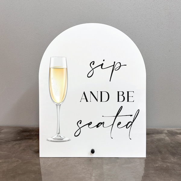 Sip and Be Seated Sign - Etsy