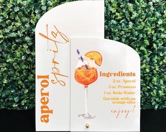 Aperol Spritz Acrylic Sign Aperol Spritz Sign Aperol Spritz Bridal ...