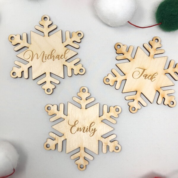 Snowflake Place Card - Etsy