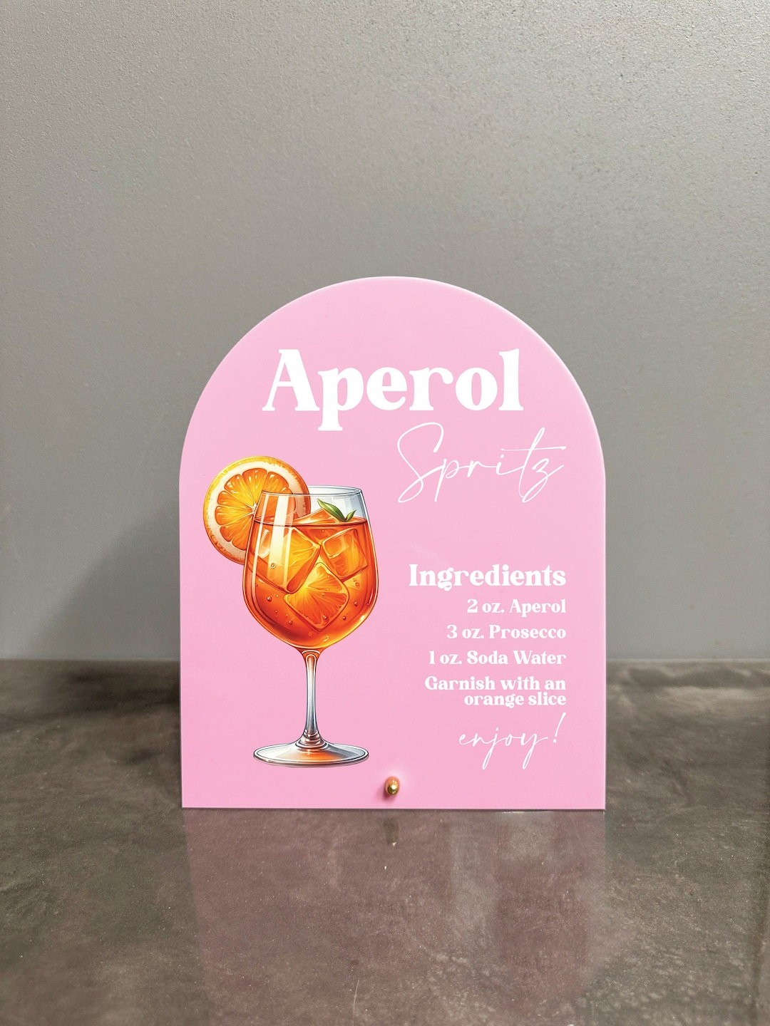 Aperol Spritz Acrylic Sign, Aperol Spritz Sign, Aperol Spritz Bridal ...