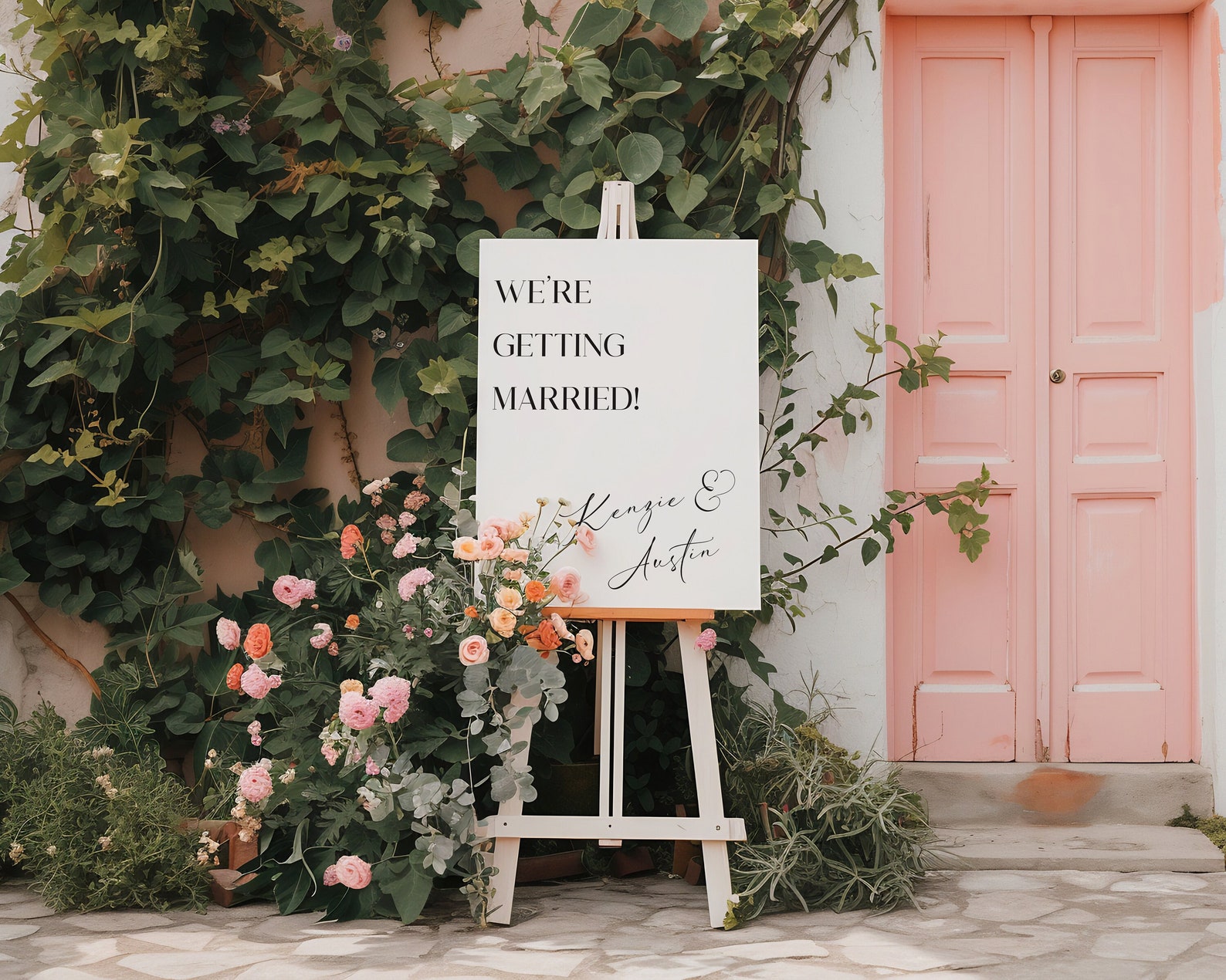 We're Getting Married Acrylic Sign, We're Getting Married Sign, Wedding ...