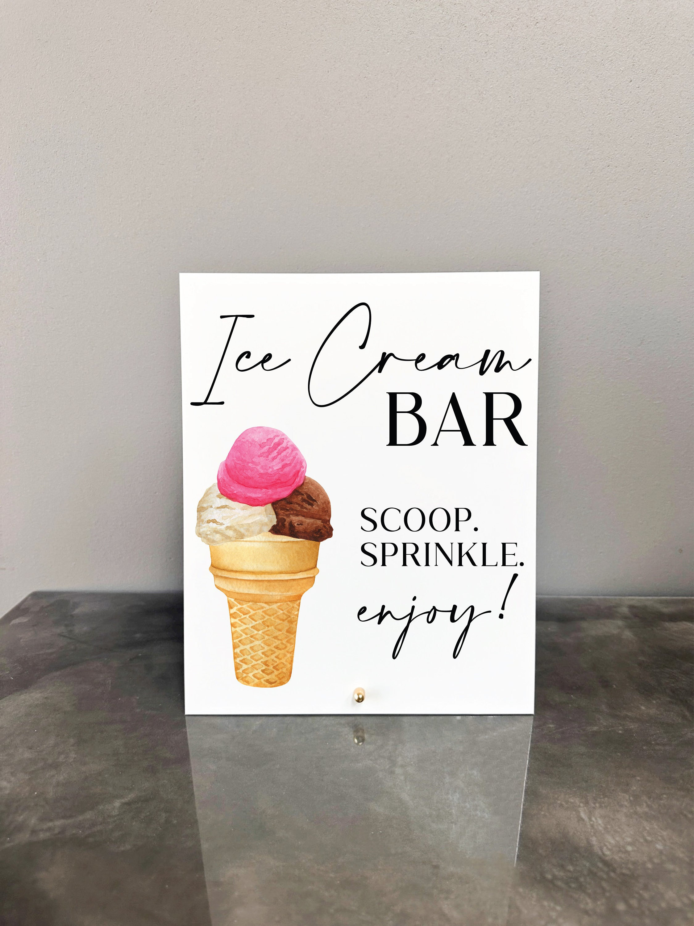 Ice Cream Bar Acrylic Sign | Ice Cream Bar Sign | Ice Cream Bar | Ice ...