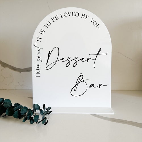 Dessert Bar Acrylic Sign Dessert Bar Sign How Sweet It is - Etsy