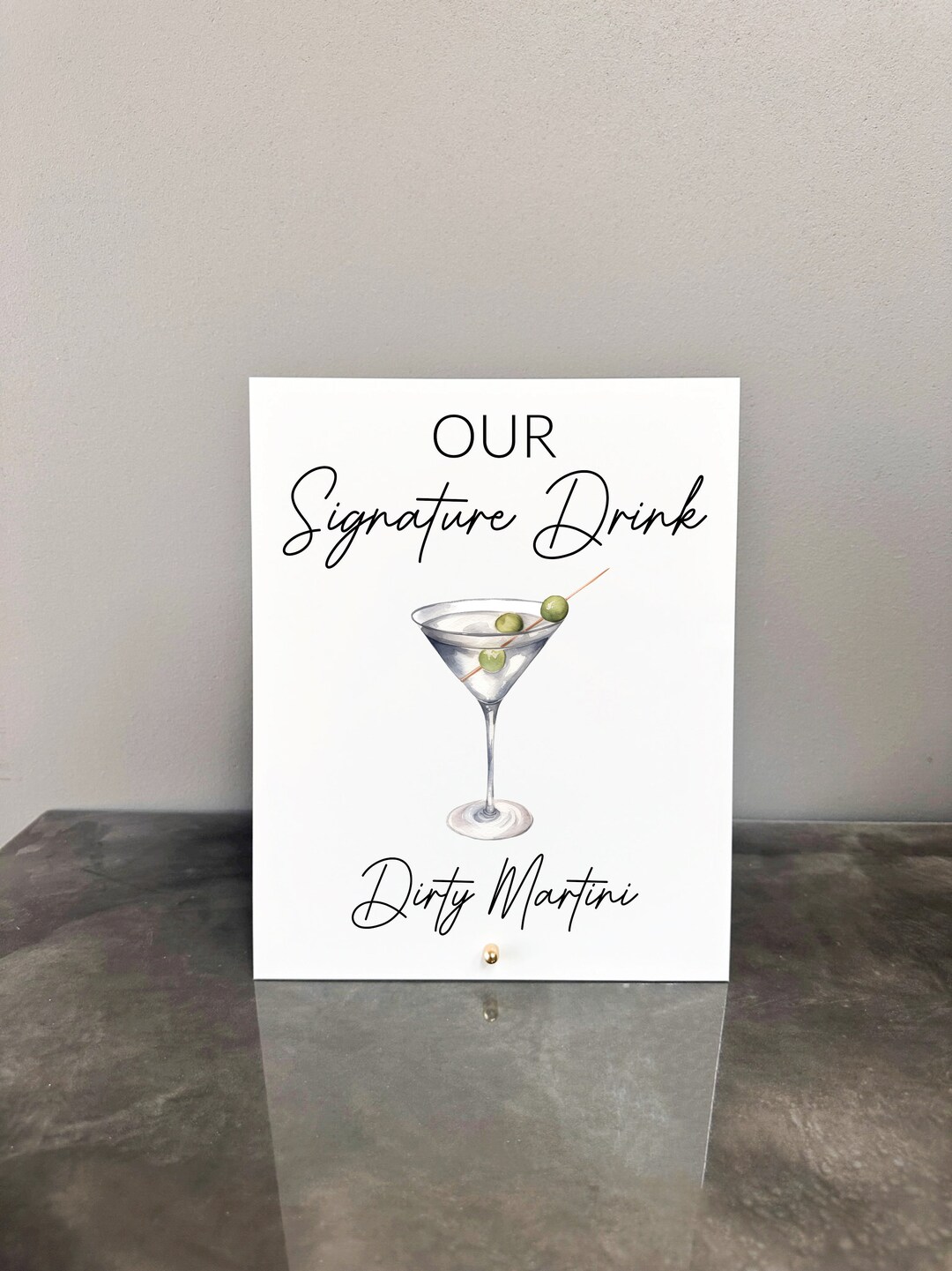 Our Signature Drink Acrylic Sign, Our Signature Drink Sign, Wedding ...
