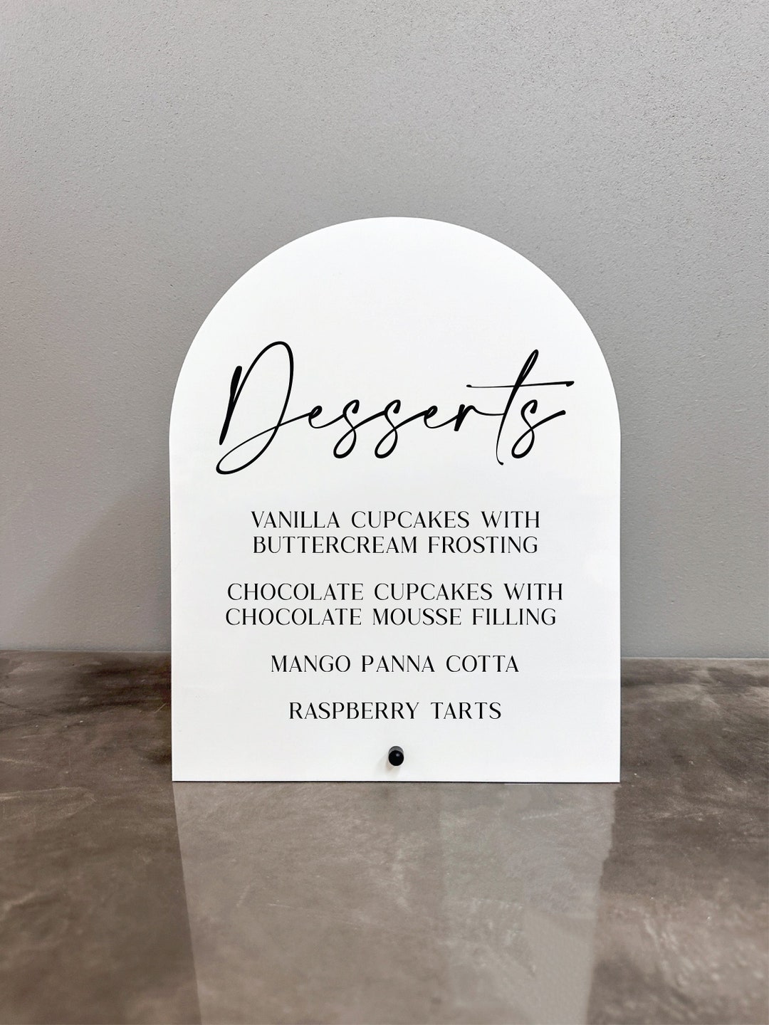 Desserts Acrylic Sign, Dessert Bar Sign, Dessert Bar, Desserts Table ...