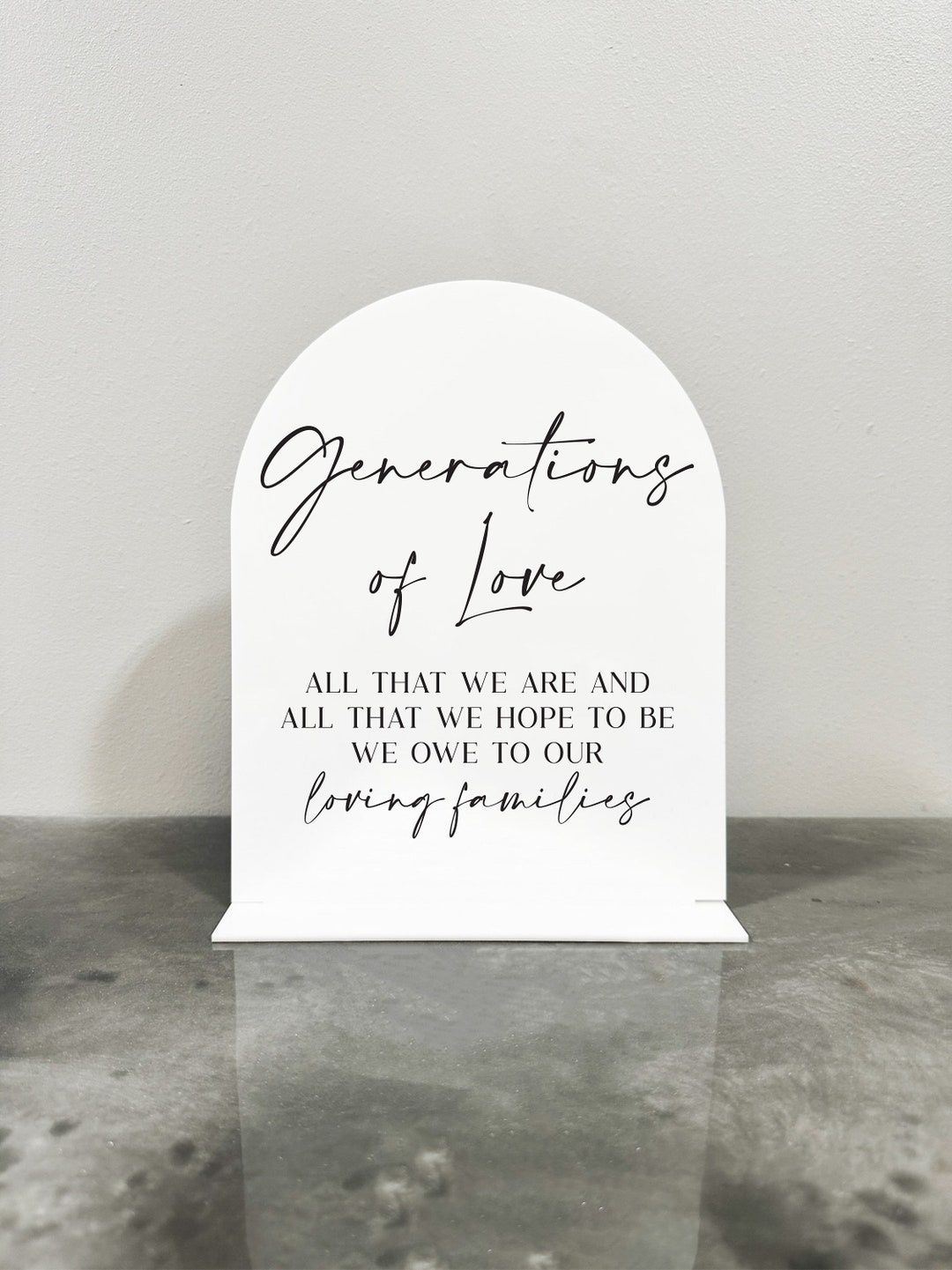 Generations of Love Acrylic Sign Generations of Love Sign Generations ...