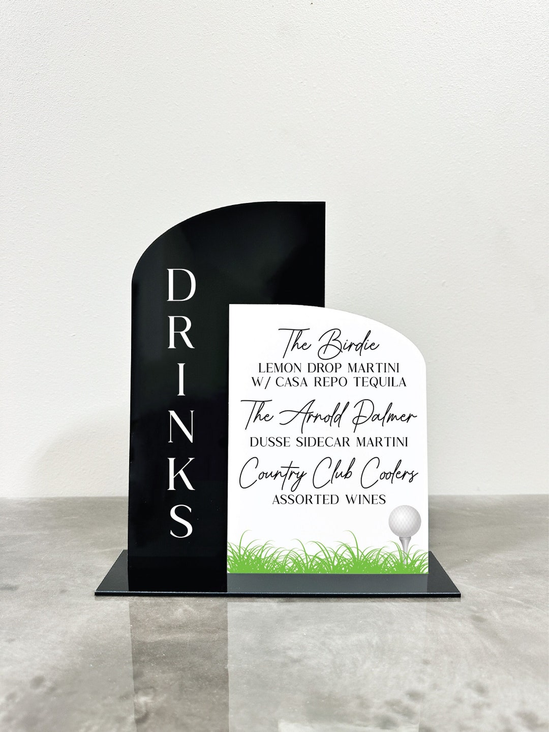 Golf Bar Menu Golf Bar Sign Drinks Bar Menu Acrylic Bar - Etsy