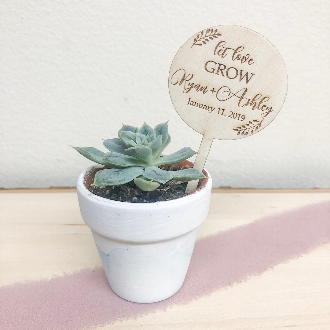 Let Love Grow Succulent Tags | Wedding Favors | Succulent Tags |let ...