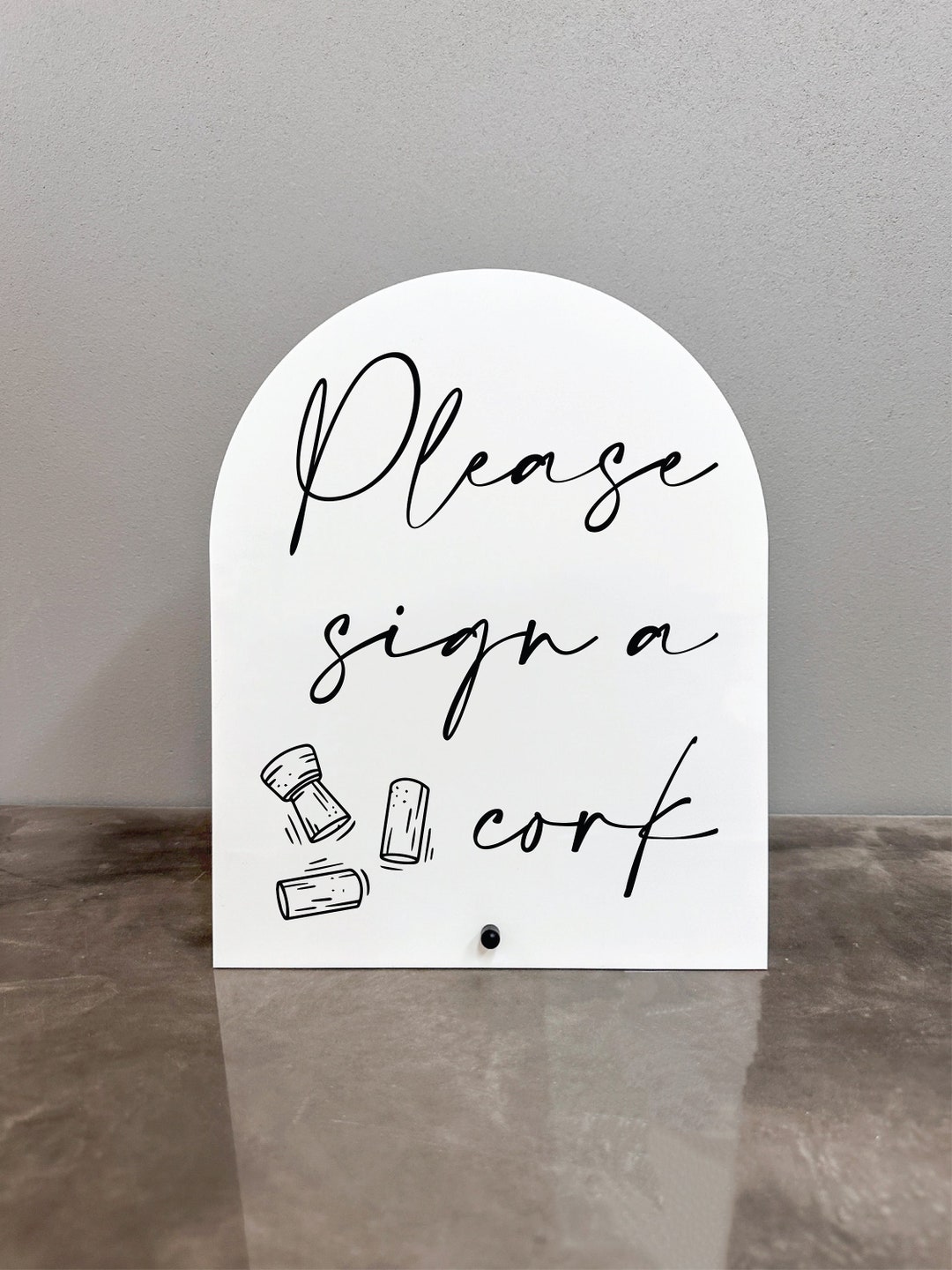 Please Sign a Cork Acrylic Sign, Please Sign a Cork Sign, Please Sign a ...