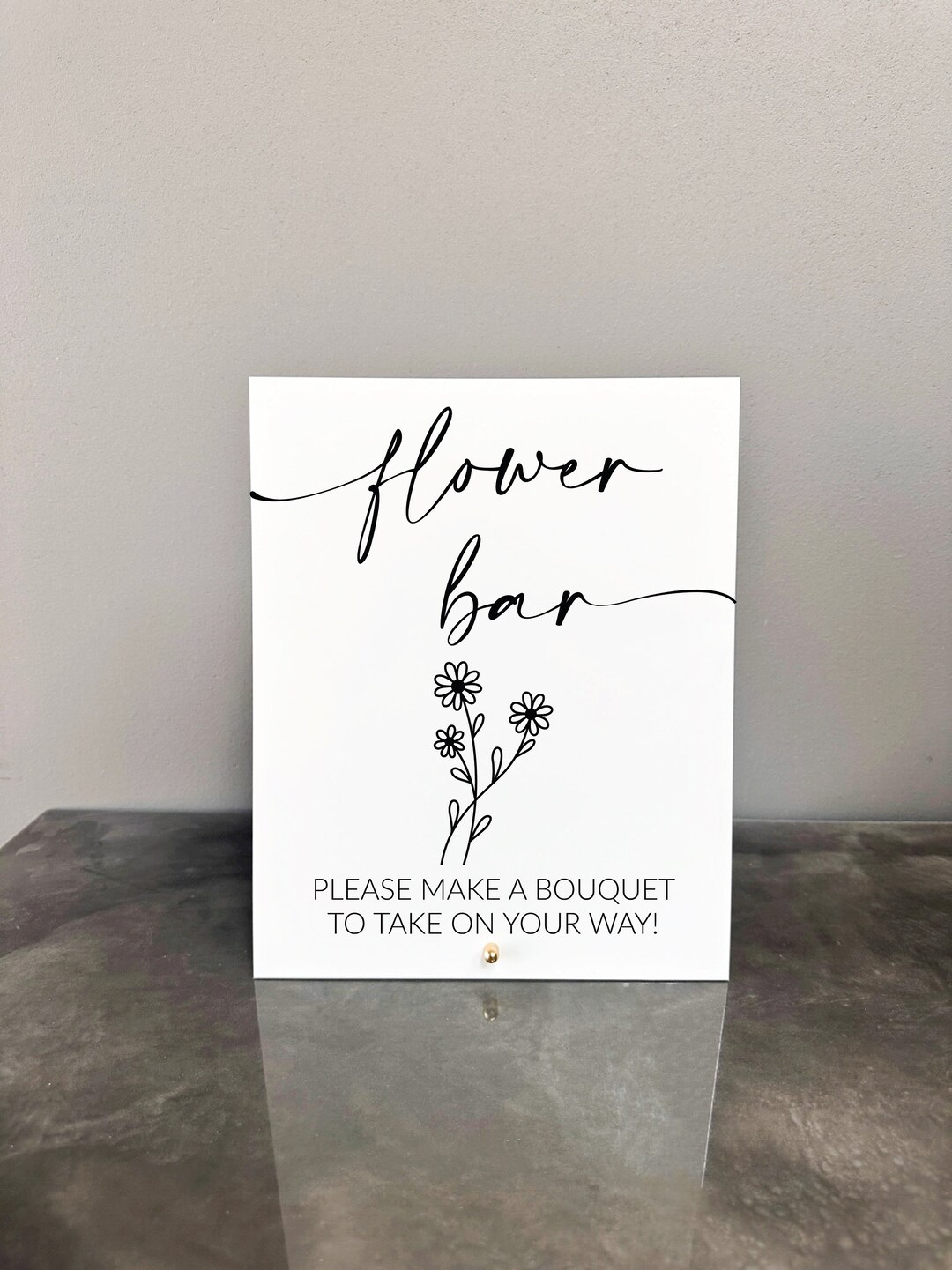 Flower Bar Sign | Acrylic Flower Bar Sign | Flower Bar | Flower Bar ...
