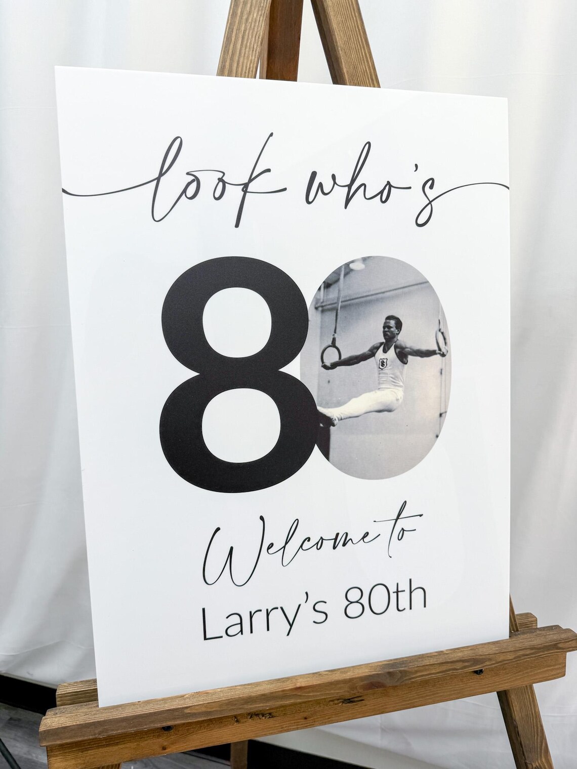 Milestone Birthday Welcome Sign, Birthday Party Acrylic Welcome Sign ...