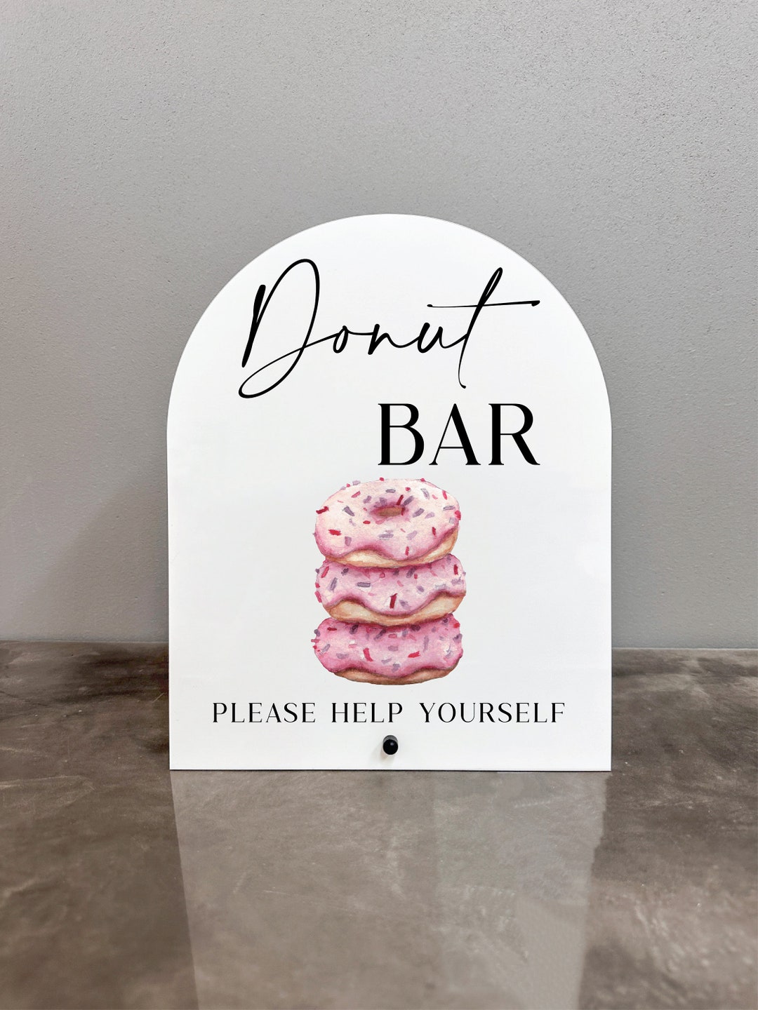 Donut Bar Acrylic Sign | Donut Bar Sign | Donut Bar | Donut Sign ...