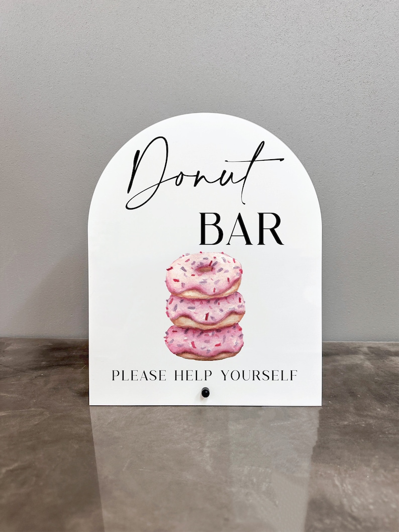 Donut Bar Acrylic Sign | Donut Bar Sign | Donut Bar | Donut Sign ...