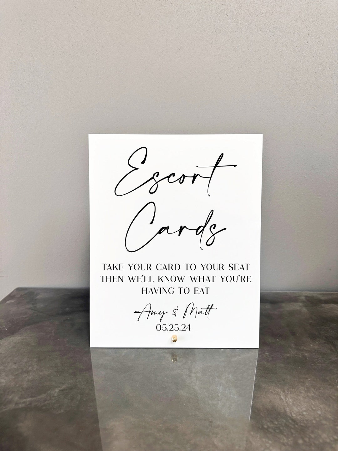 Escort Cards Acrylic Sign | Escort Cards Sign | Wedding Escort Cards ...