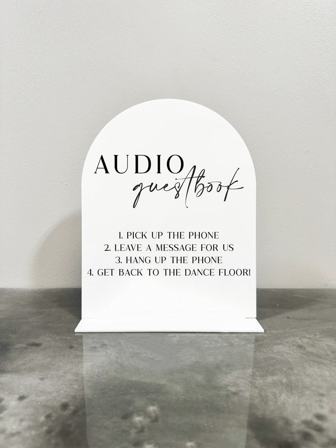 Audio Guestbook Acrylic Sign Audio Guestbook Sign Guestbook Sign ...