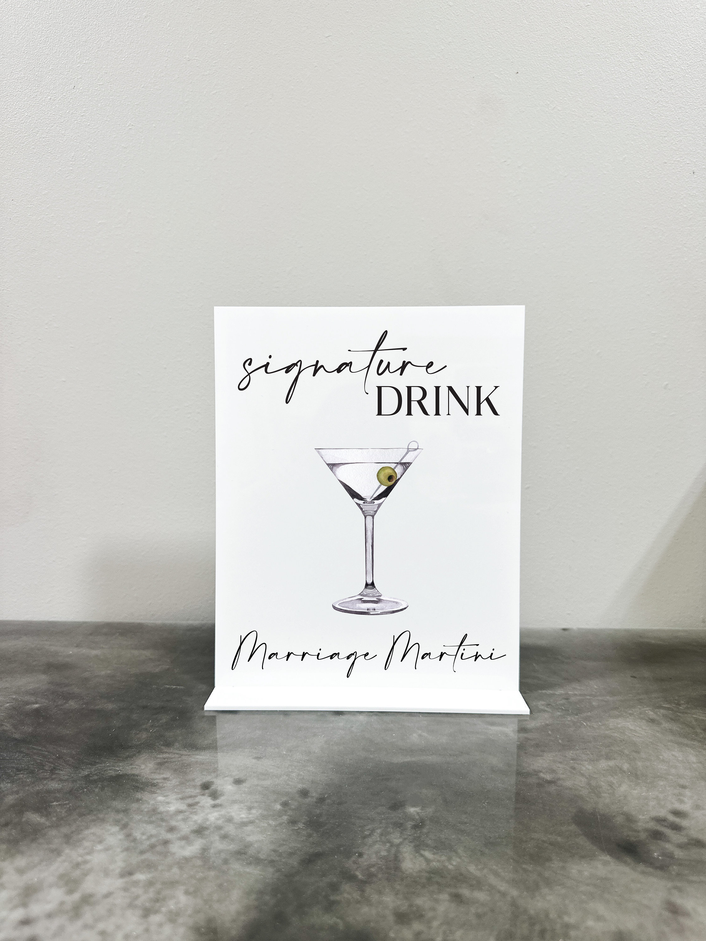Signature Drink Acrylic Sign Signature Drink Sign Our - Etsy