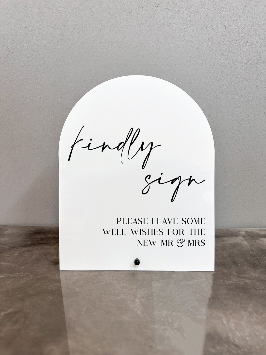 Kindly Sign Acrylic Sign, Leave Some Well Wishes Sign, Guestbook Please ...