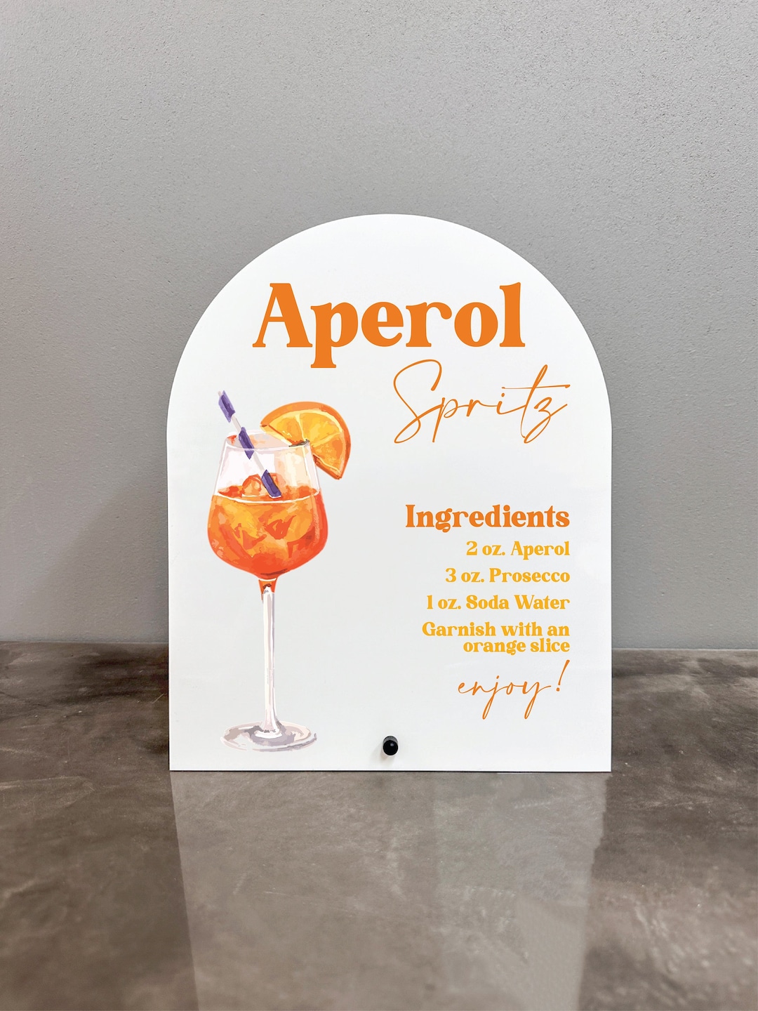 Aperol Spritz Acrylic Sign, Aperol Spritz Sign, Aperol Spritz Bridal ...