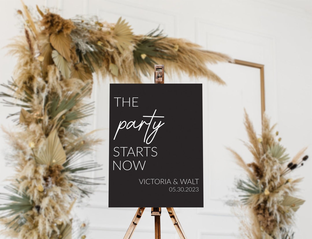 The Party Starts Now Acrylic Sign | the Party Starts Now | the Party ...