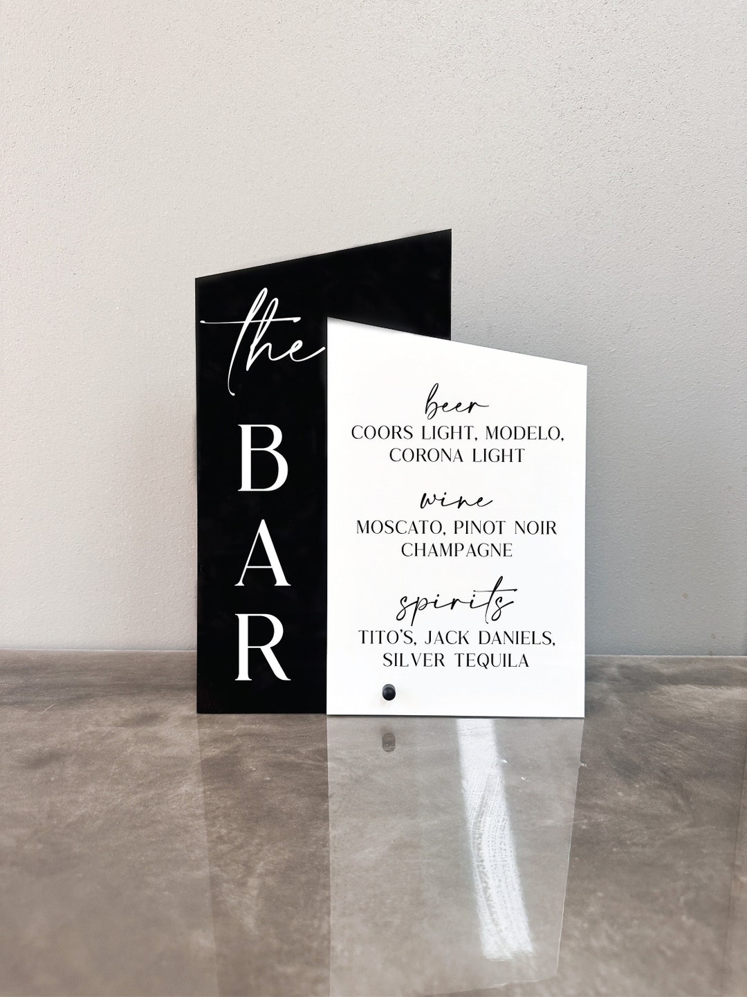 Wedding Bar Menu | Modern Bar Menu | Modern Wedding Bar Menu | Bar Menu ...