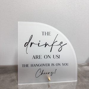The Drinks Are on Us Sign | the Drinks Are on Us the Hangover is on You ...