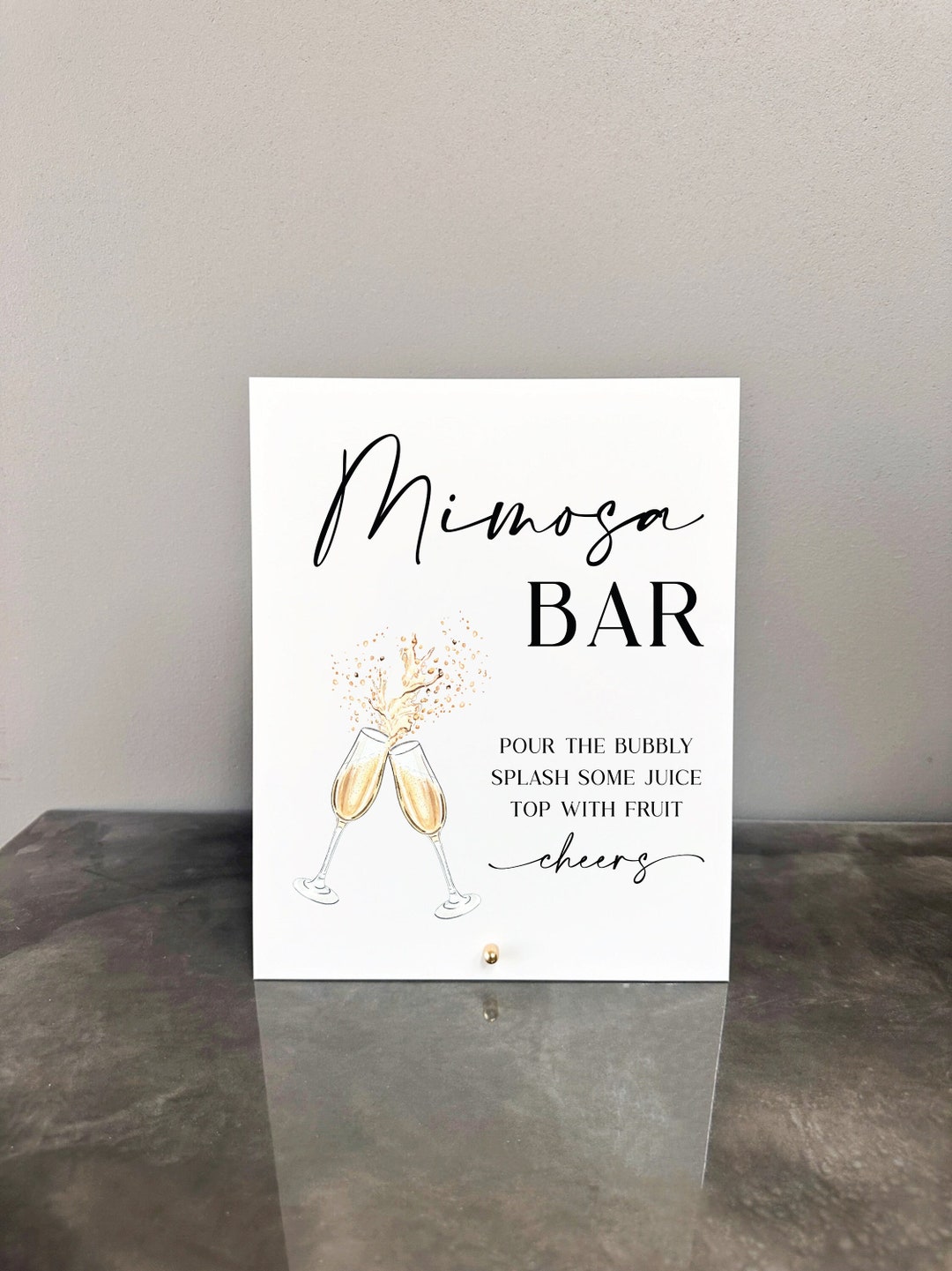 Mimosa Bar Sign | Mimosa Bar | Mimosa Sign | Acrylic Mimosa Bar Sign ...