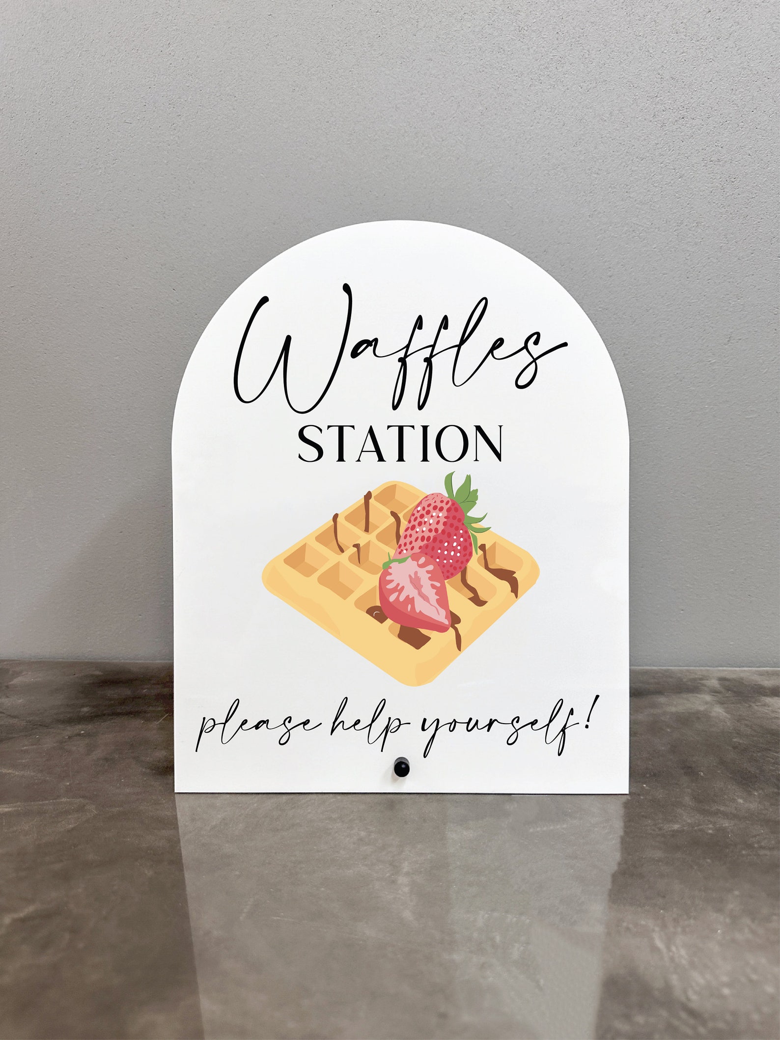Waffle Station Sign | Waffle Station | Acrylic Waffle Station Sign ...