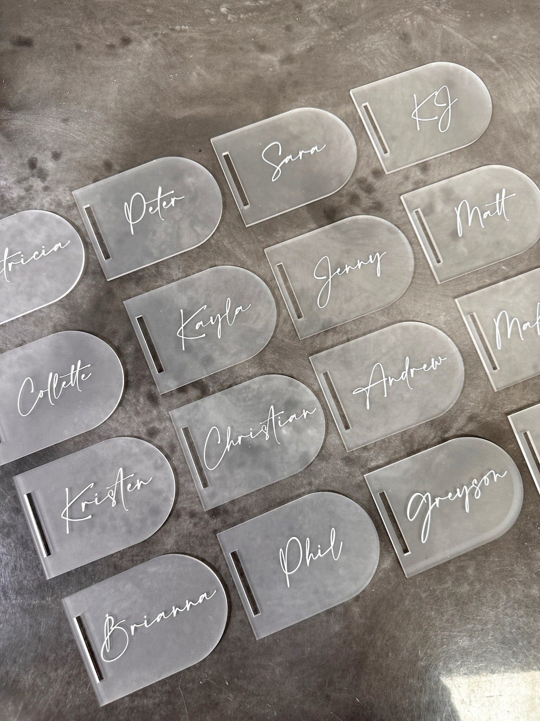 Acrylic Place Cards | Arch Acrylic Place Cards | Wedding Place Cards - Etsy