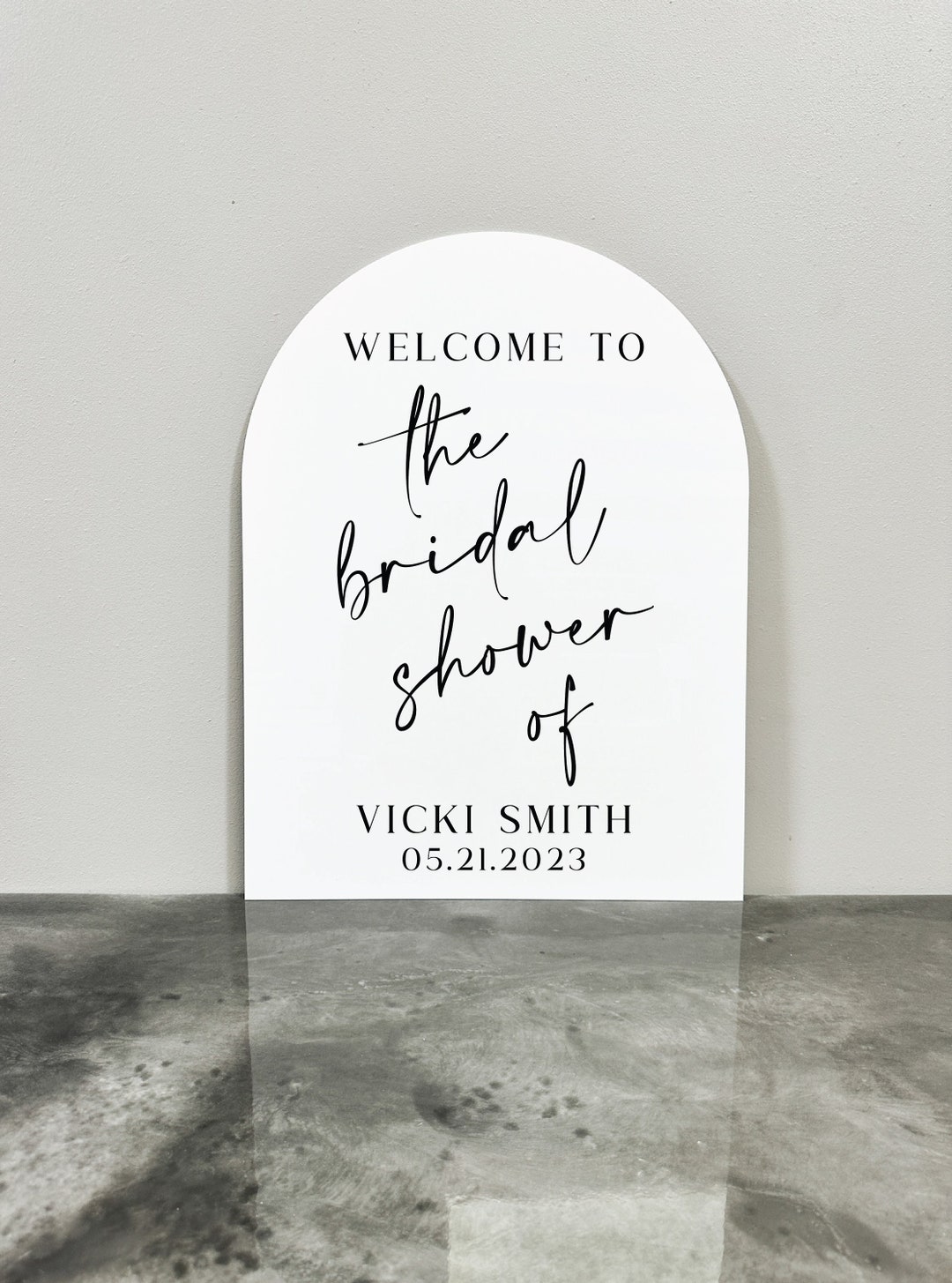 Bridal Shower Acrylic Welcome Sign | Acrylic Arch Welcome Sign | Bridal ...