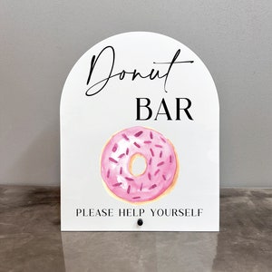 Donut Bar Acrylic Sign Donut Bar Sign Donut Bar Donut Sign Donut ...