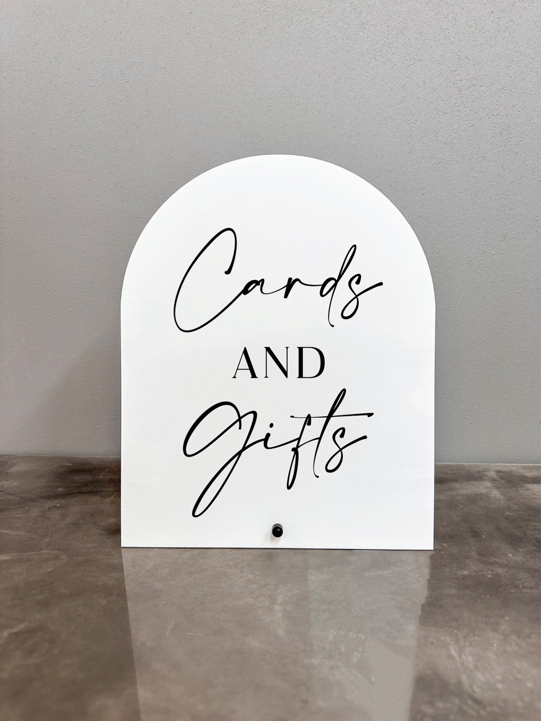 Cards and Gifts Acrylic Arch Sign, Cards and Gifts Arch Sign, Cards and ...
