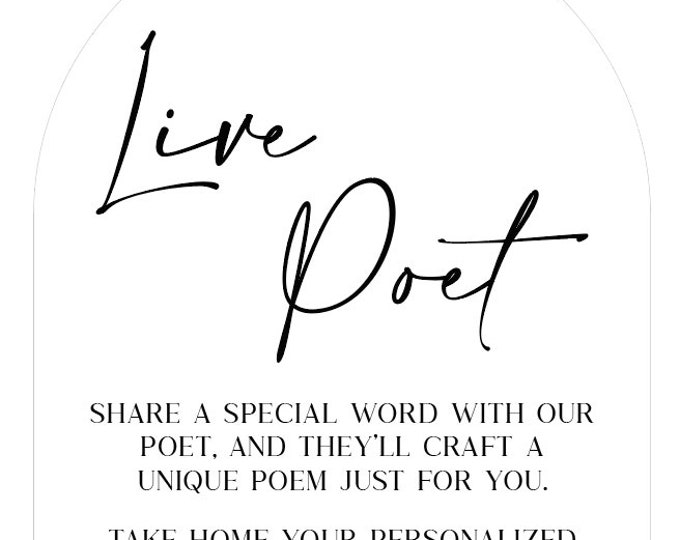 Live Poet Acrylic Sign - Etsy