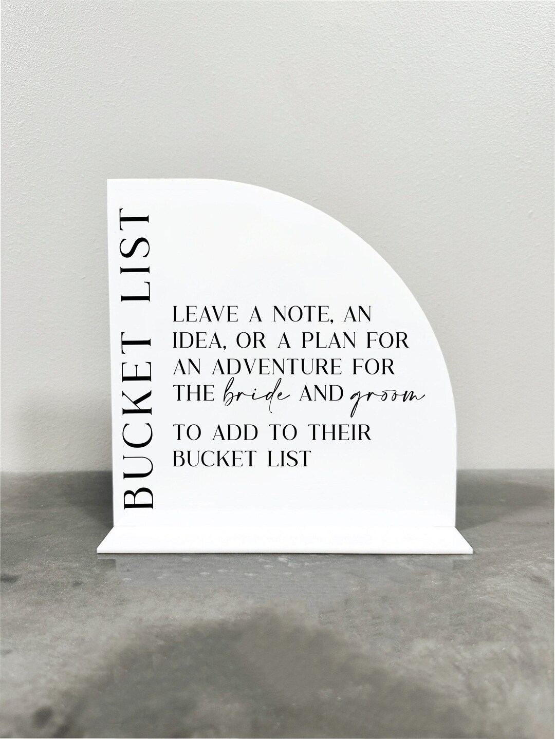 Bucket List Acrylic Sign Bucket List Sign Bucket List - Etsy