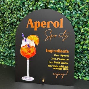 Aperol Spritz Acrylic Sign, Aperol Spritz Sign, Aperol Spritz Bridal ...