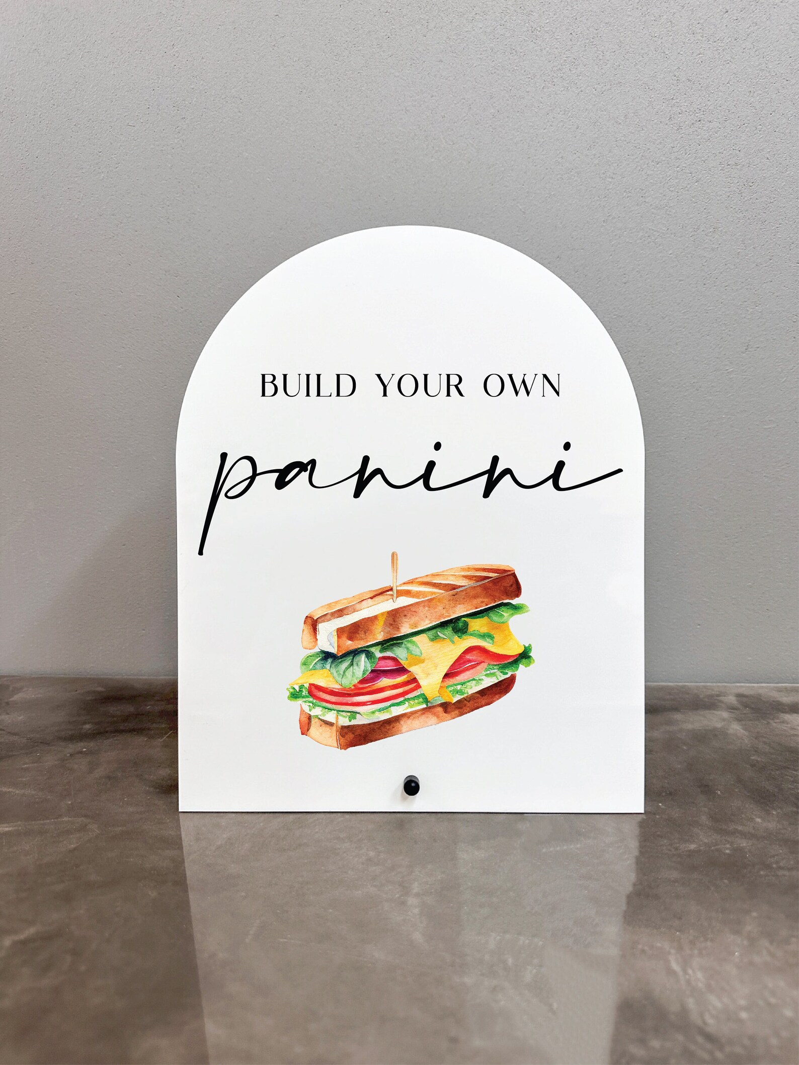 Build Your Own Panini Acrylic Sign, Build Your Own Panini Sign, Food ...