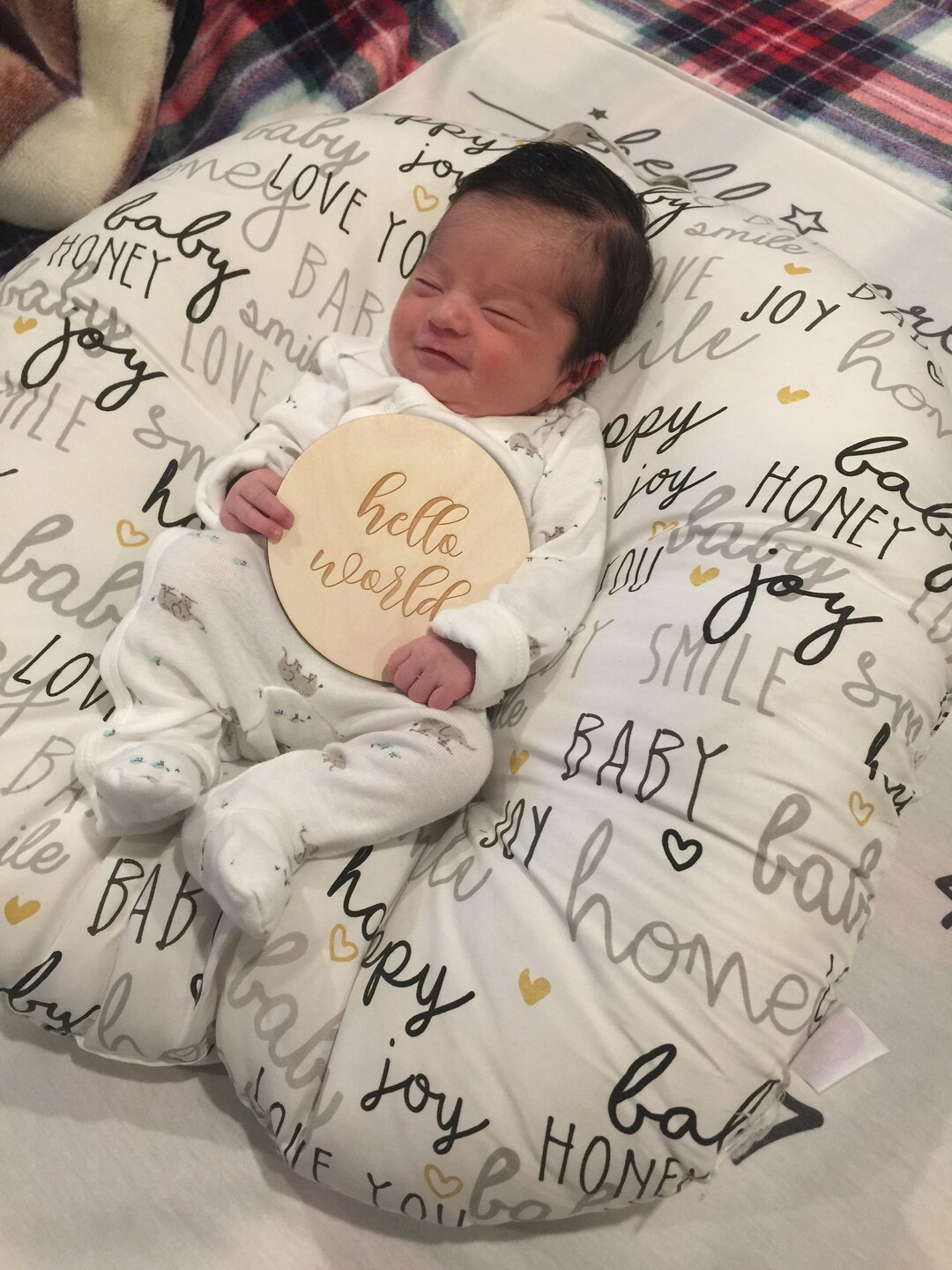 Hello World Birth Announcement Sign Baby Announcement Sign - Etsy